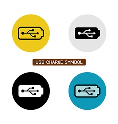 Usb cable line icon connector and charger Vector Image