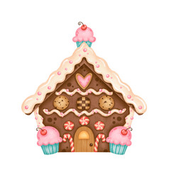 A cute cartoon christmas gingerbread man Vector Image