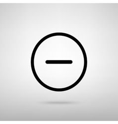 Negative symbol minus sign Royalty Free Vector Image