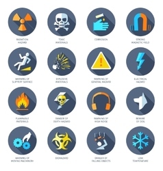 Different container with hazard chemical liquid Vector Image