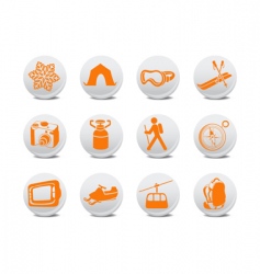 Camping buttons Royalty Free Vector Image - VectorStock