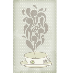 Steaming hot tea Royalty Free Vector Image - VectorStock