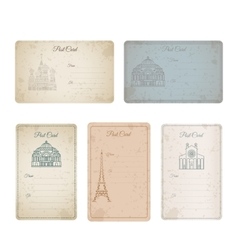 Vintage post stamps design collection Royalty Free Vector