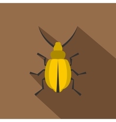 Big beetle icon flat style Royalty Free Vector Image