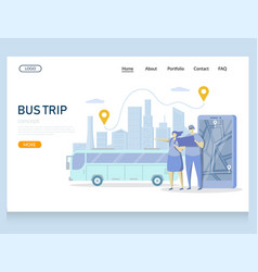 Bus trip and travel tour badge logo Royalty Free Vector