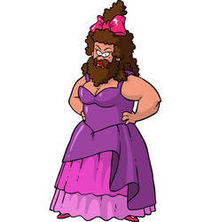 Bearded lady Royalty Free Vector Image - VectorStock