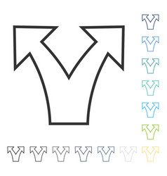 Divide arrow icon Royalty Free Vector Image - VectorStock