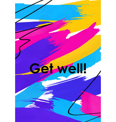 Get better motivational nice postcard Royalty Free Vector