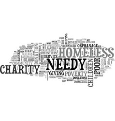 Needy word cloud concept Royalty Free Vector Image