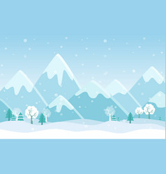 Cartoon winter landscape in Royalty Free Vector Image