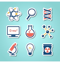 Layered paper cut style science learning Vector Image
