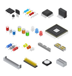 Cartoon personal computer components Royalty Free Vector
