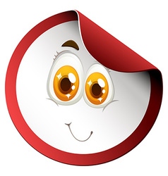 Sticker with facial expressions Royalty Free Vector Image