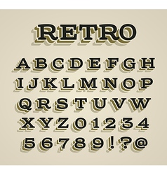 Retro alphabet Royalty Free Vector Image - VectorStock