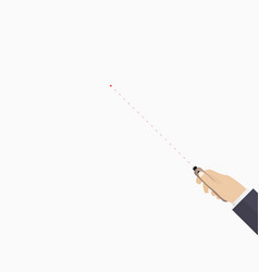 Laser pointer in hand learning process template Vector Image