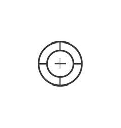Crosshair target aim mark icon reticle symbol Vector Image