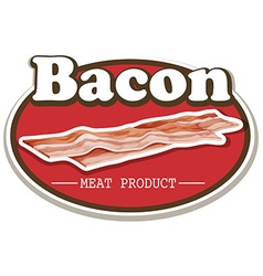 Bacon border with text set letters Royalty Free Vector Image