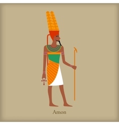 Hathor goddess of love icon flat style Royalty Free Vector