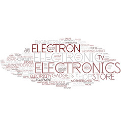 Electron word cloud concept Royalty Free Vector Image