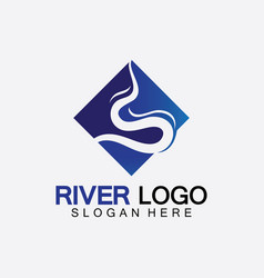 River logo icon design template Royalty Free Vector Image