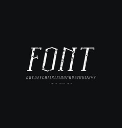 Rectangular serif font in the style of college Vector Image