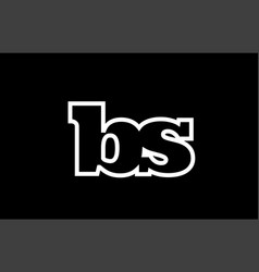 Alphabet letter combination bs b s with grunge Vector Image