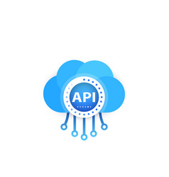 Api application programming interface cloud Vector Image