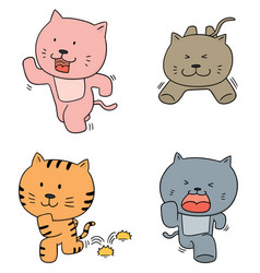 Cat scratching back Royalty Free Vector Image - VectorStock