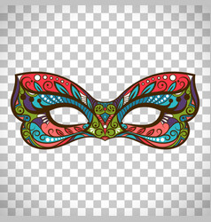 Mardi gras mask on transparent background Vector Image