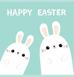 Its twins two boys cute twin bunny rabbit set Vector Image