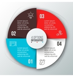 Circle infographic with 5 options or parts Vector Image