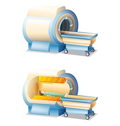 Mri scanner machine cartoon Royalty Free Vector Image