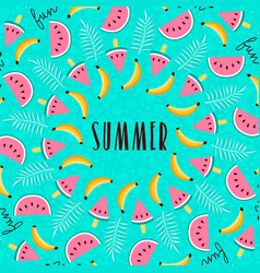 Summer poster with fruit alphabet Royalty Free Vector Image