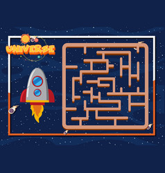 Pink spaceship on white background Royalty Free Vector Image