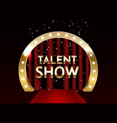 Talent show poster template realistic Royalty Free Vector