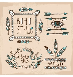 Arrow feather page dividers Royalty Free Vector Image