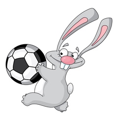 Rabbit and ball Royalty Free Vector Image - VectorStock