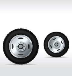 Car wheels icons set on white background Vector Image