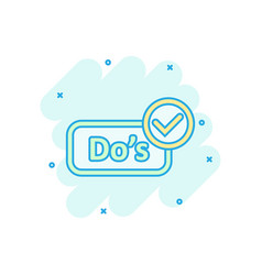 Dos and donts sign icon in transparent style like Vector Image
