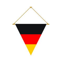 Iranian triangle flag hanging Royalty Free Vector Image