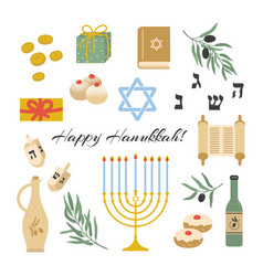 Hanukkah holiday timeline 8 day infographics Vector Image