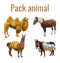 Set farm animals Royalty Free Vector Image - VectorStock
