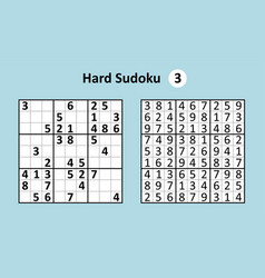 Sudoku game with answers medium complexity Vector Image