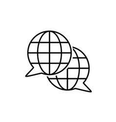 Foreign language translation creative icon logo Vector Image