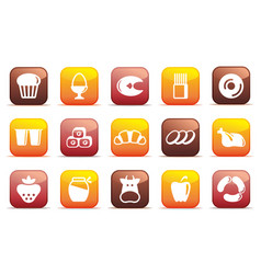 Food buttons Royalty Free Vector Image - VectorStock
