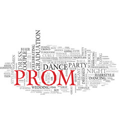 Prom word cloud concept Royalty Free Vector Image