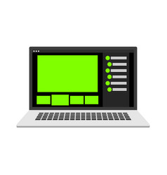 Video call screen template interface Royalty Free Vector