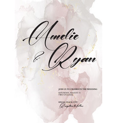 Tender soft gold design wedding save date Vector Image