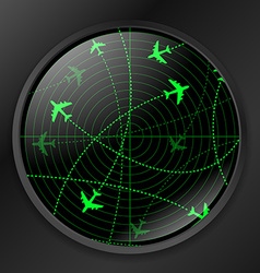 Radar with planes Royalty Free Vector Image - VectorStock