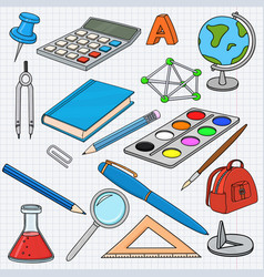 School education - doodle set Royalty Free Vector Image
